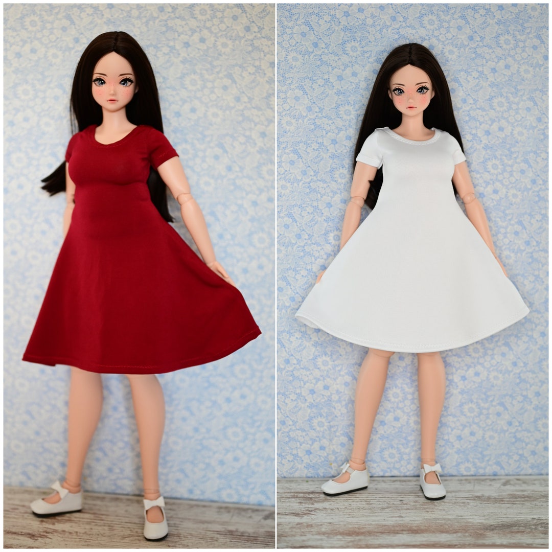 Smart Doll Pear Body Print Knit Dress 23.5" 1/3 SD BJD Kaye Wiggs Volks ...