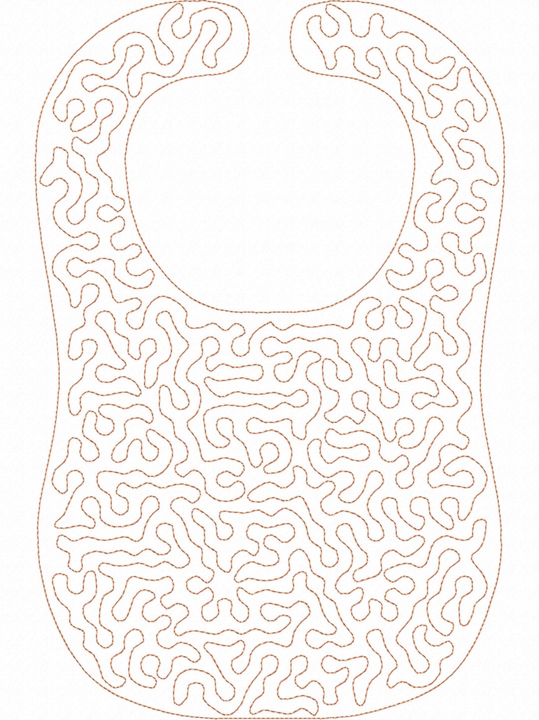 In the Hoop Baby Bib Stipple Embroidery Design File Pattern Machine ...