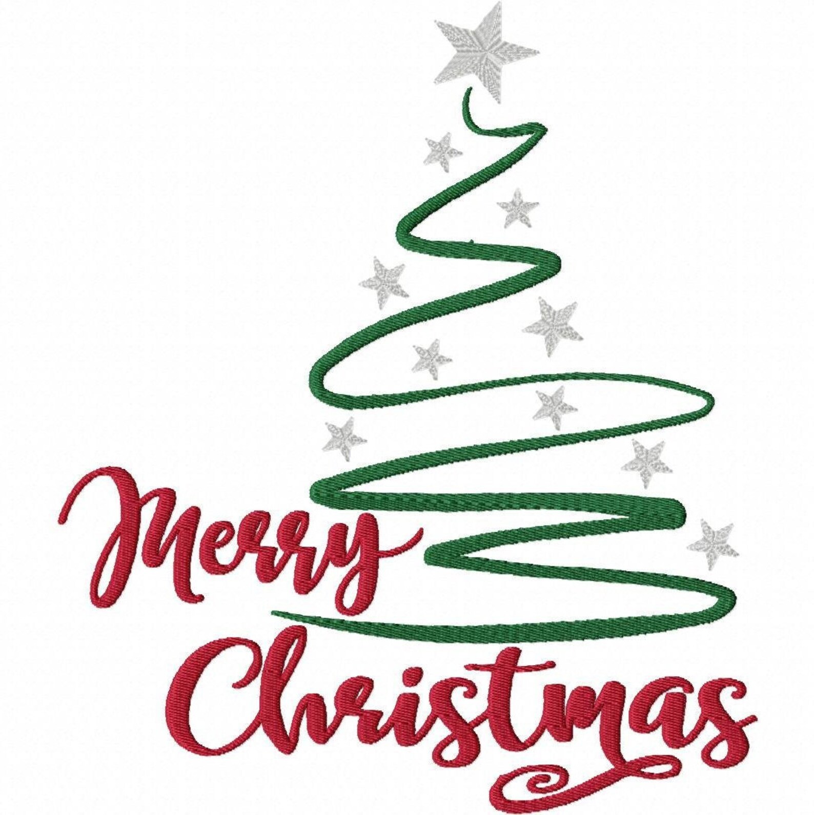 Merry Christmas Embroidery Design File .vip .vp3 .hus .pes .pec .jef ...