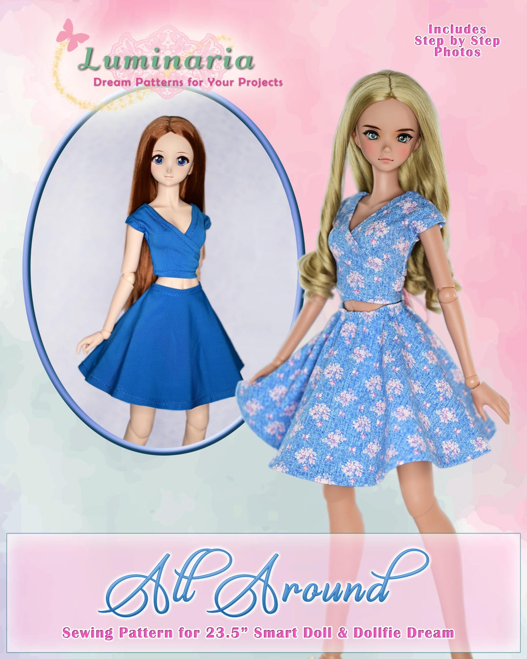 BJD Doll Clothes Pattern Fits 23.5" Smart Doll 1/3 SD Smart Doll Ball ...