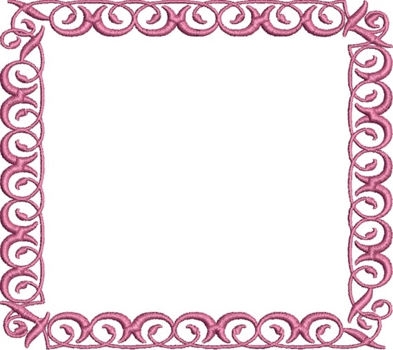 Decorative Frame Machine Embroidery Design File .vip .vp3 .jan | Etsy
