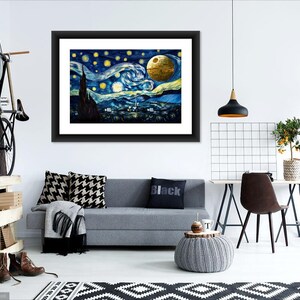 Death Starry Night Fan Art Print Wall Art Home Decor Poster Geek Nerd ...