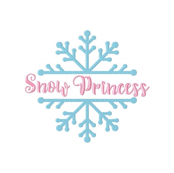 Snow Princess Merry Christmas Holidays Embroidery Design File - Etsy