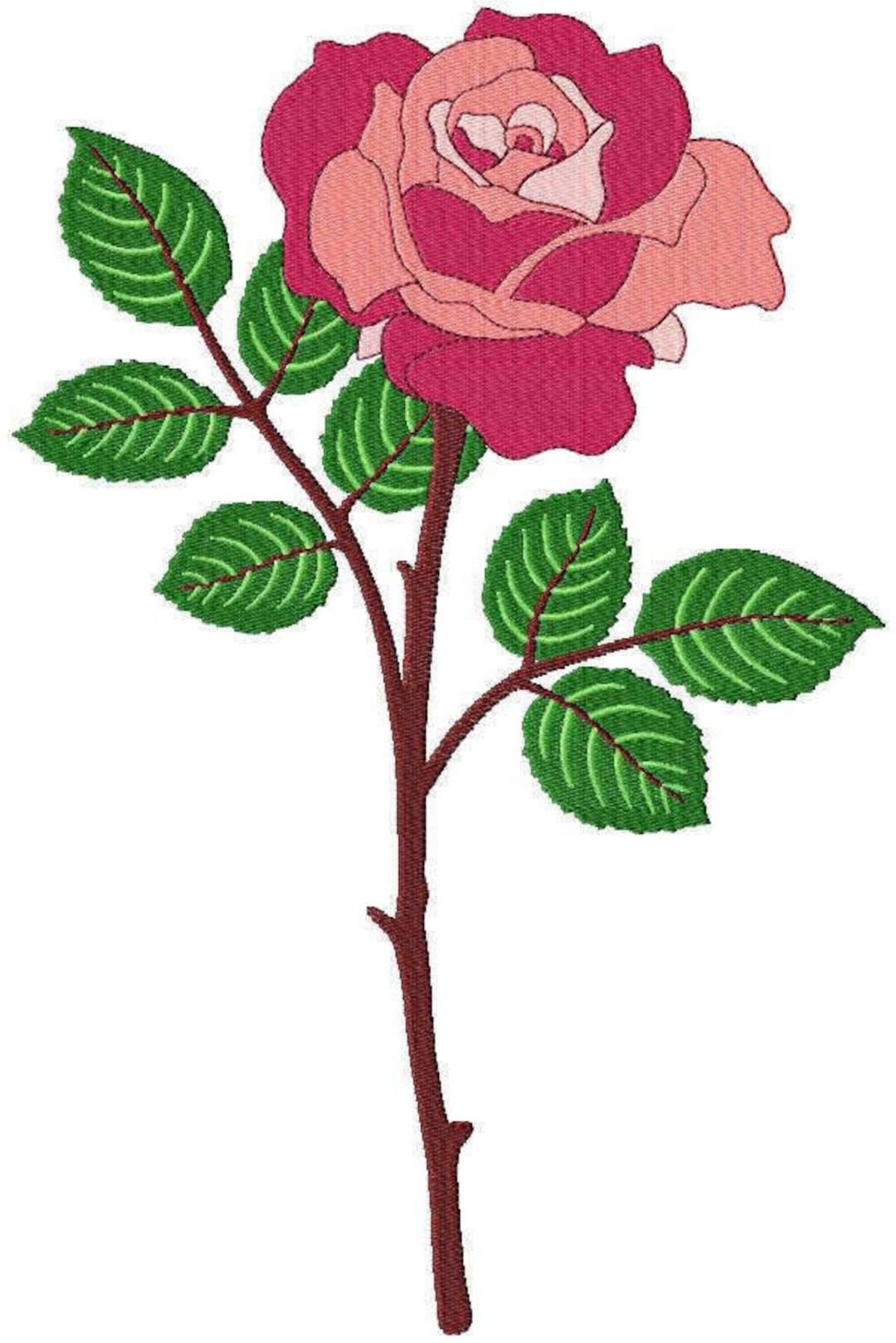 Rose Embroidery Design File .vip .vp3 .hus .pes .pec .jef .sew .xxx ...