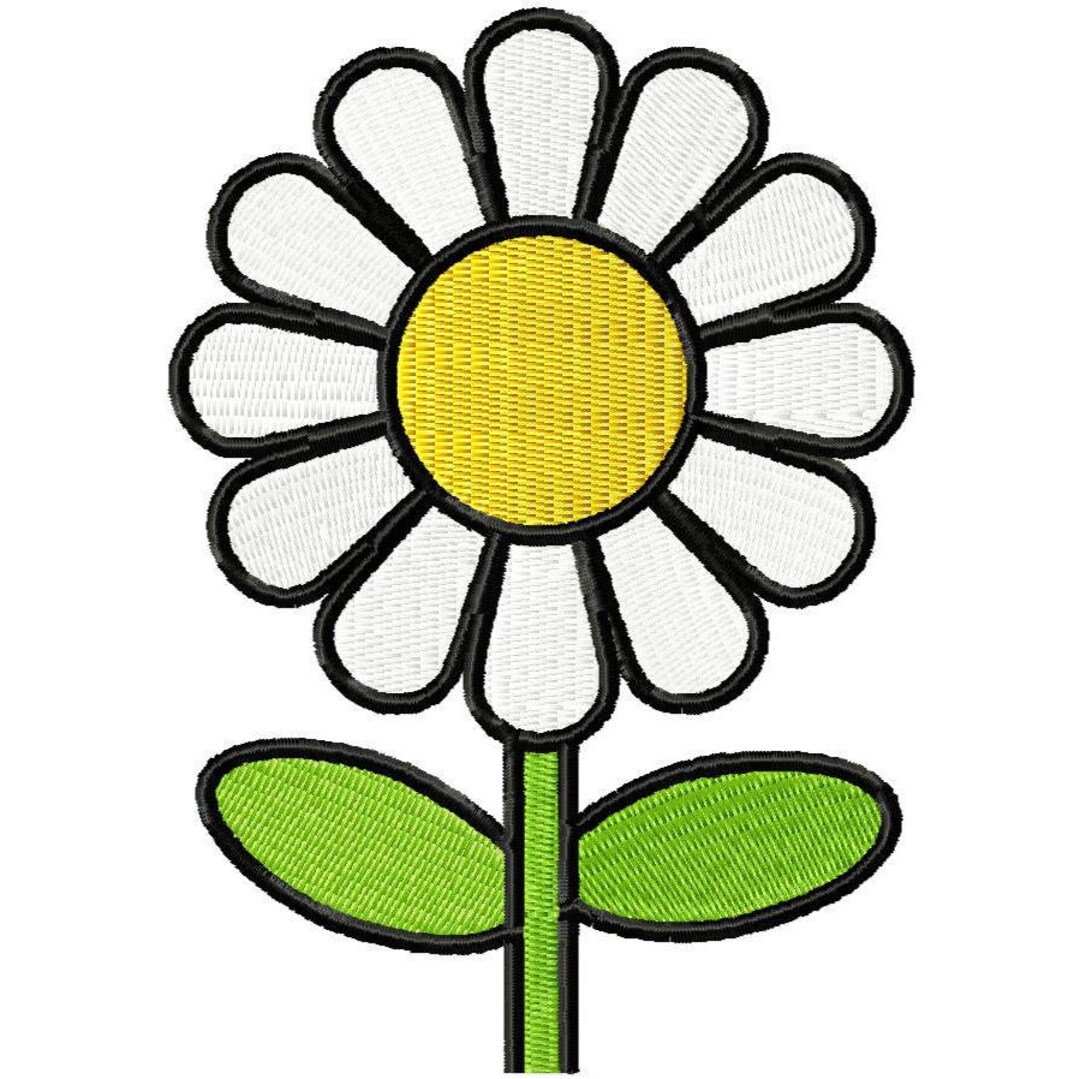 Daisy Flower Embroidery Design File Decorative .vip .vp3 .pec .pes .dst ...