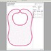 In the Hoop Baby Bib Stipple Embroidery Design File Pattern 3 Sizes ...