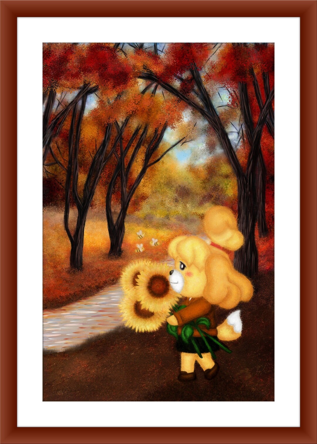 Isabelle's Day off Art Print Animal Wall Home Decor Oil Crossing ...