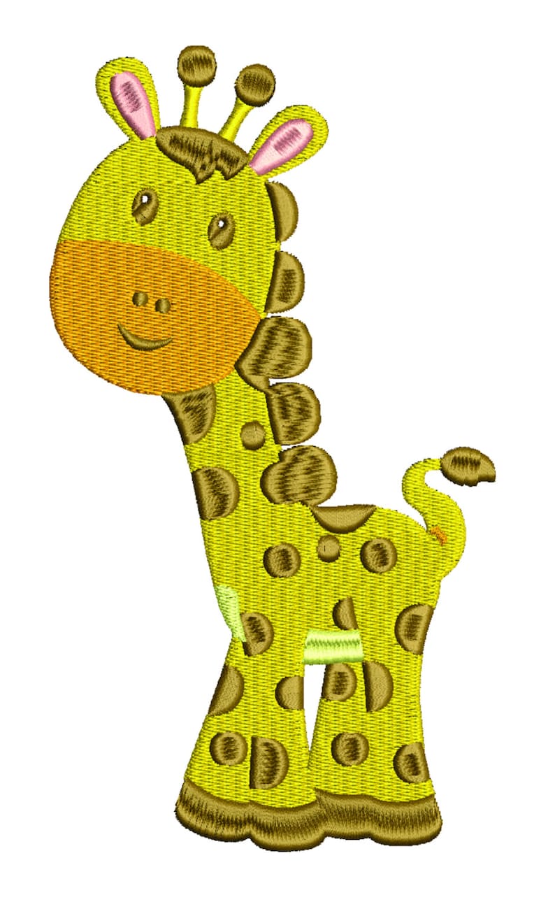 Cute Giraffe Machine Embroidery Design File Pattern .vip .vp3 - Etsy