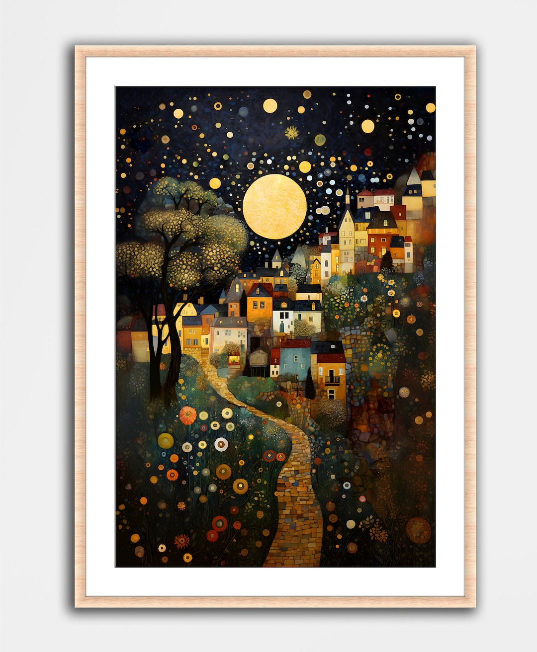 Gustav Klimt Inspired Landscape Art Print Wall Home Decor Poster Mural ...