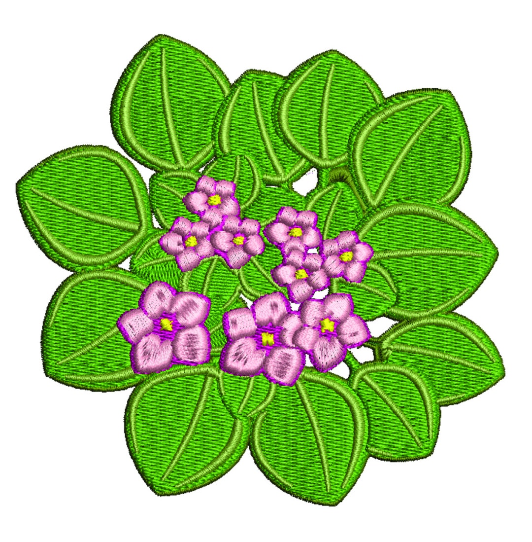 African Violets Machine Embroidery Design File, Pattern .vip .vp3 .jan ...