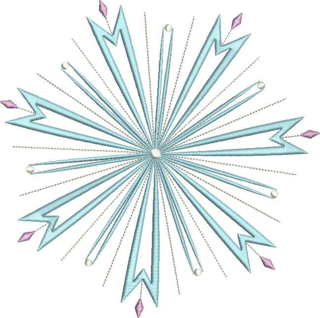 Frozen 2 Inspired Snowflake Embroidery Design File Elsa's Coat Shoulder ...