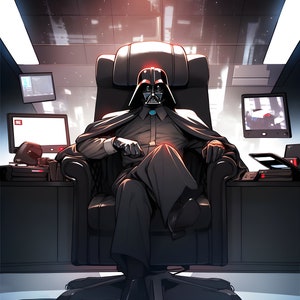 Galactic Boss Darth Vader Fan Art Print Wall Home Dekor Poster Geek ...