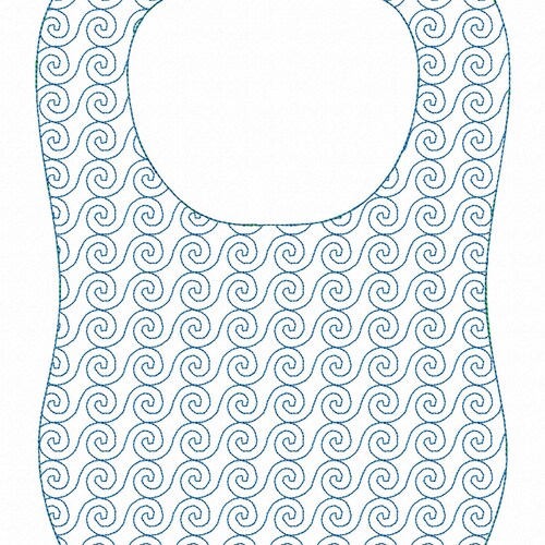 In the Hoop Baby Bib Floral Embroidery Design File Pattern 3 - Etsy
