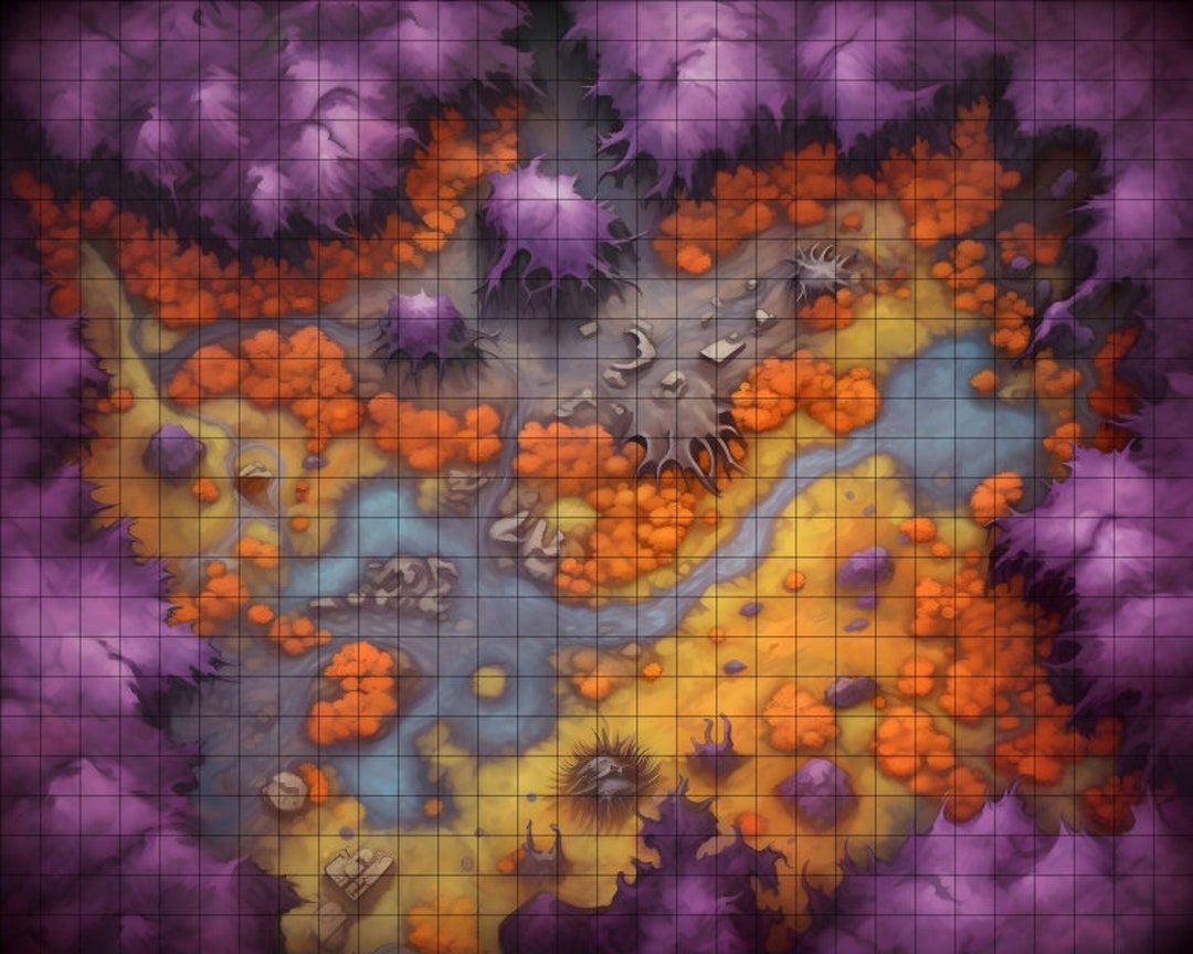 Digital Dnd Battle Map Feywild Art Print Dungeons and Dragons Forest ...