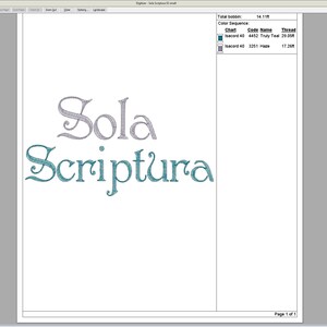 Christian Sola Scriptura Embroidery Design File Machine Pattern ...