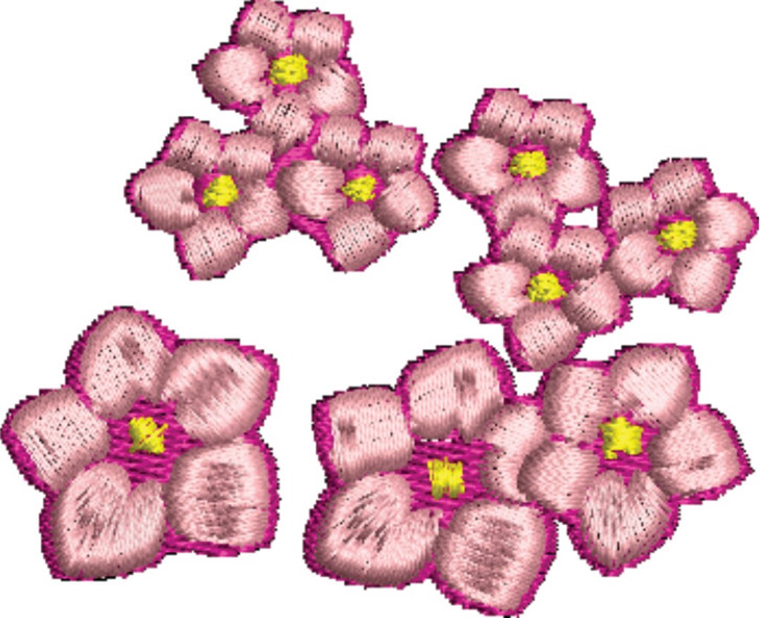 African Violets Machine Embroidery Design File, Pattern .vip .vp3 .jan ...