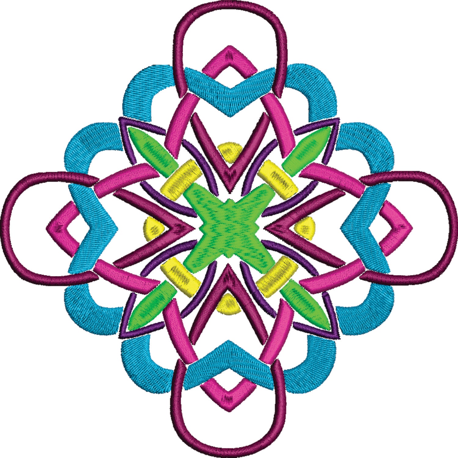 Abstract Flower Embroidery Design Pattern File .vip .vp3 .jan - Etsy
