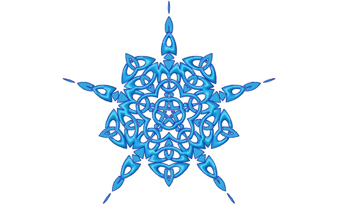 Holiday Snowflake Embroidery Design File .vip .vp3 .hus .pes .pec .jef ...