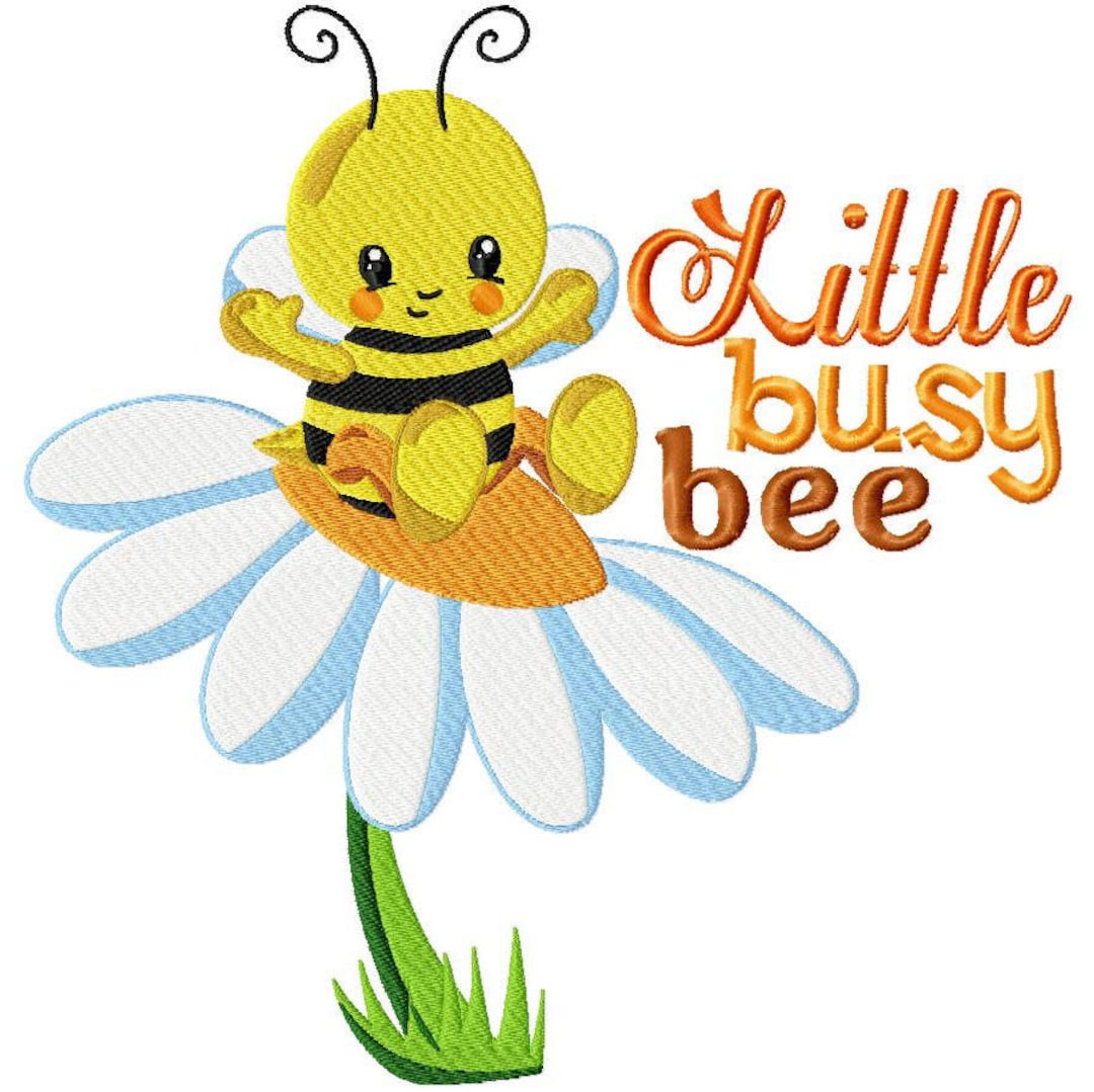 Little Busy Bee Baby Embroidery Design File .vip .vp3 .hus .pes .pec ...