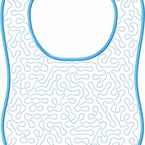 In the Hoop Baby Bib Stipple Embroidery Design File Pattern 3 Sizes ...