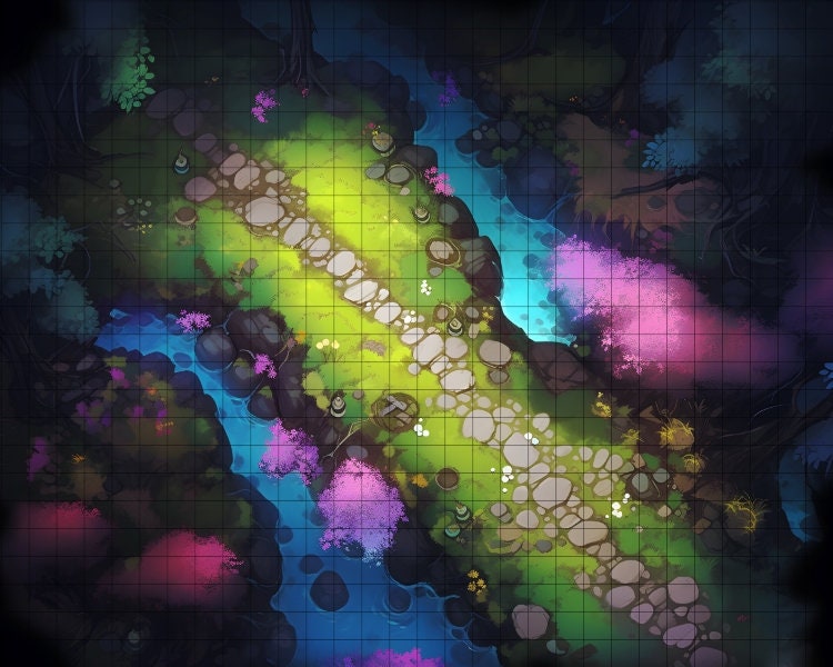 Digital Dnd Battle Map Feywild Art Print Dungeons and Dragons - Etsy