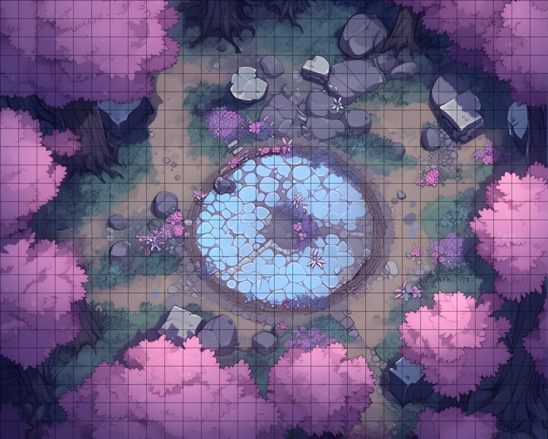 Digital Dnd Battle Map Feywild Art Print Dungeons and Dragons Forest ...