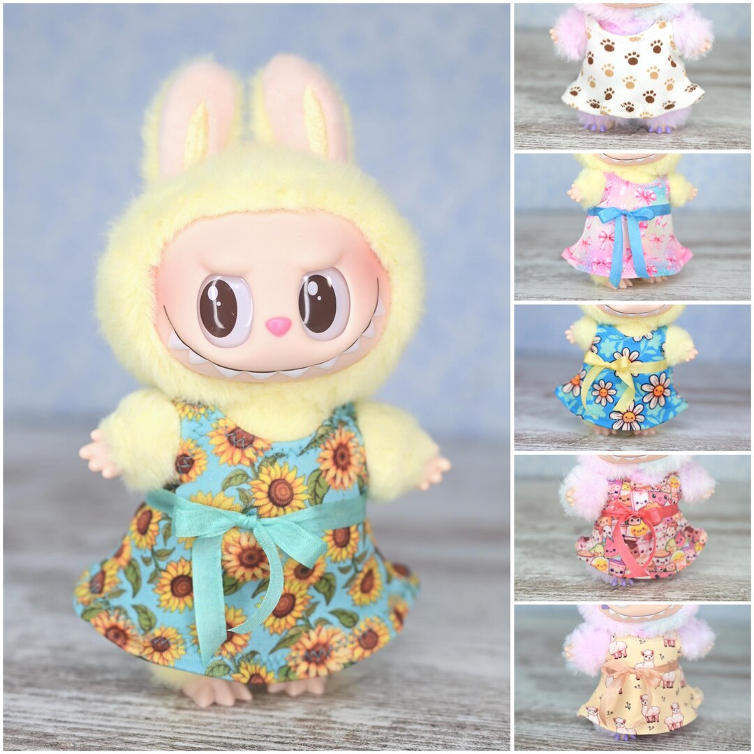 Labubu Doll Clothes Cute Dress Fits 6.7" the Monsters Dress Christmas ...