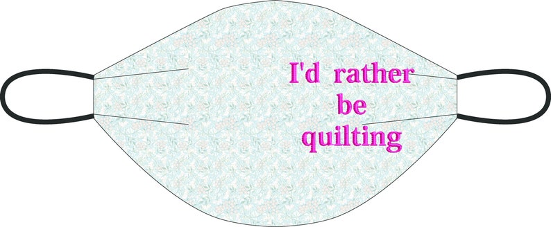 Quilter Quilting Face Mask Pattern In the Hoop Embroidery | Etsy