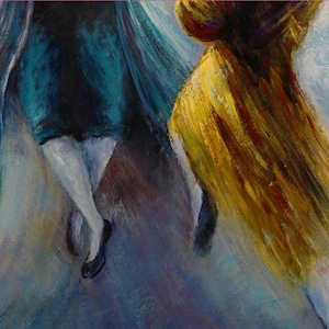 CHASSIDIC DANCE Judaica Contemporary Art PRINT on Canvas110x90cm Signed ...