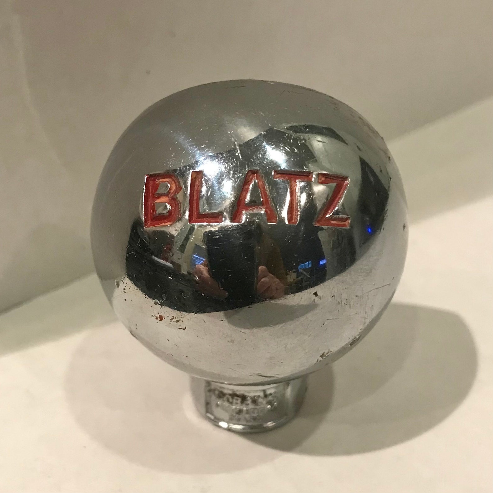 Vintage Blatz Beer Tap Marker Ball Knob With Porcelain Insert - Etsy