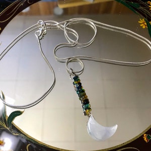 Sterling Black Opal Moonstone Crescent Moon - Etsy