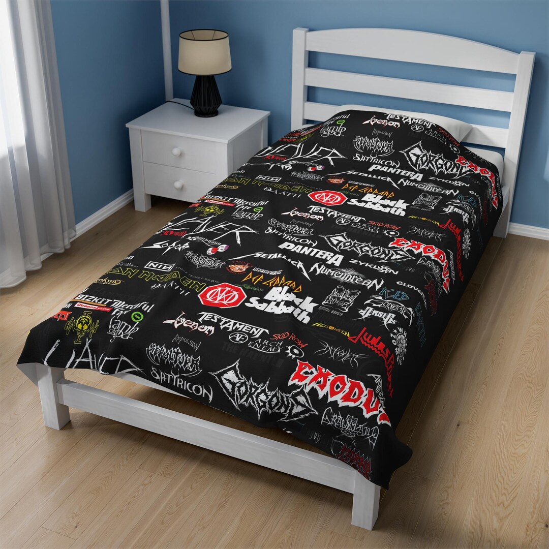 Heavy Metal Plush Blanket - Gift for Her/him, Home Decor Throw, Cozy ...
