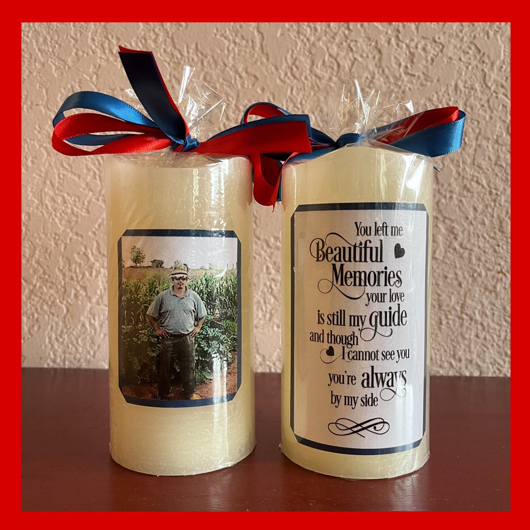 Personalized Memorial Flameless Candle W Timer. Desk Ornament. Gifts ...