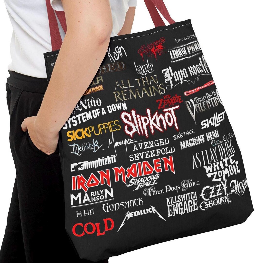 Heavy Metal Collage Tote Bag - Perfect Gift for Rock Music Fans ...