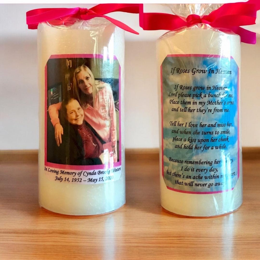 Personalized If Roses Grow in Heaven Mothers Day Memorial Flameless ...