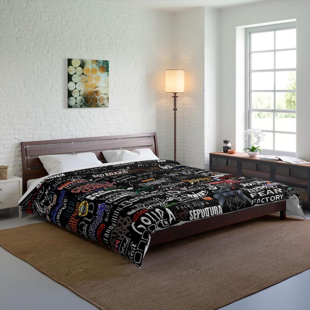 Heavy Metal Comforter - Rock and Roll Bedding, Gothic Bedroom Decor ...