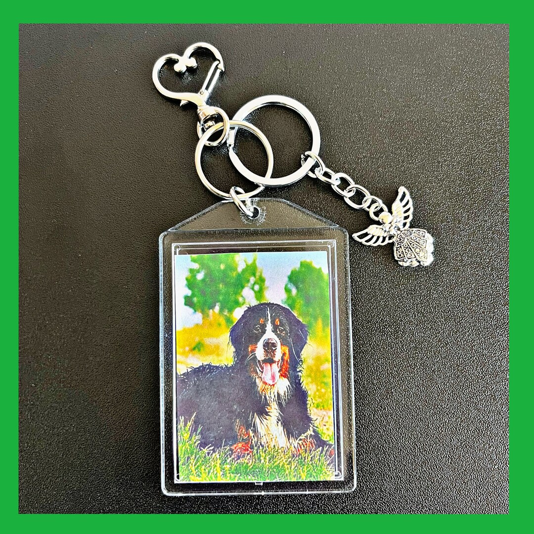Dog, Pet Guardian Angel Personalized Double Sided Keychain. - Etsy