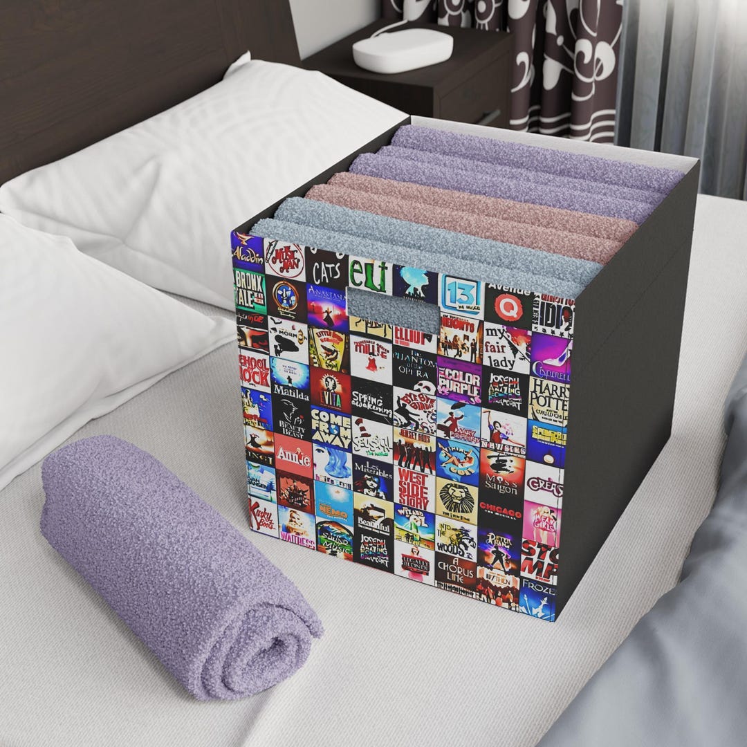 Broadway Musical Theater Felt Storage Box, Theater Lover Gift, Playbill ...