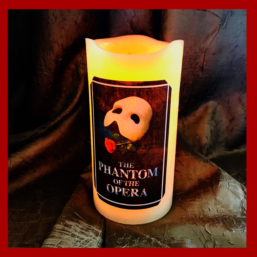 Broadway Phantom of the Opera Musical Theater Flameless LED Candle With ...
