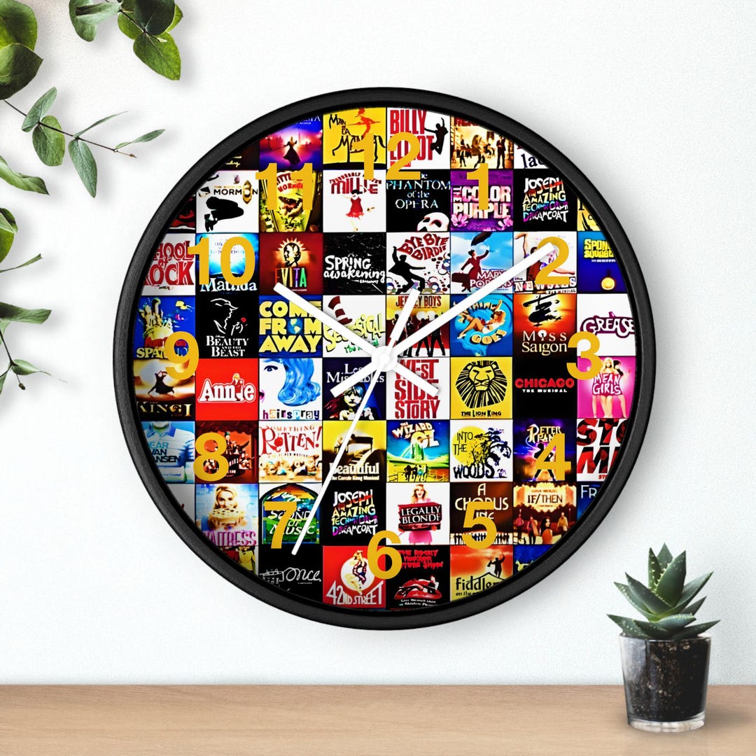 Broadway Musical Theater Wall Clock: Unique Home Decor - Etsy