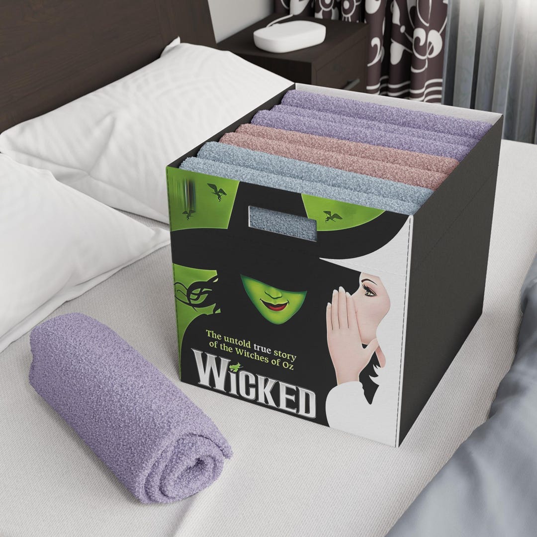 Musical Theater Felt Storage Box - Wicked Show Organizer, Broadway ...