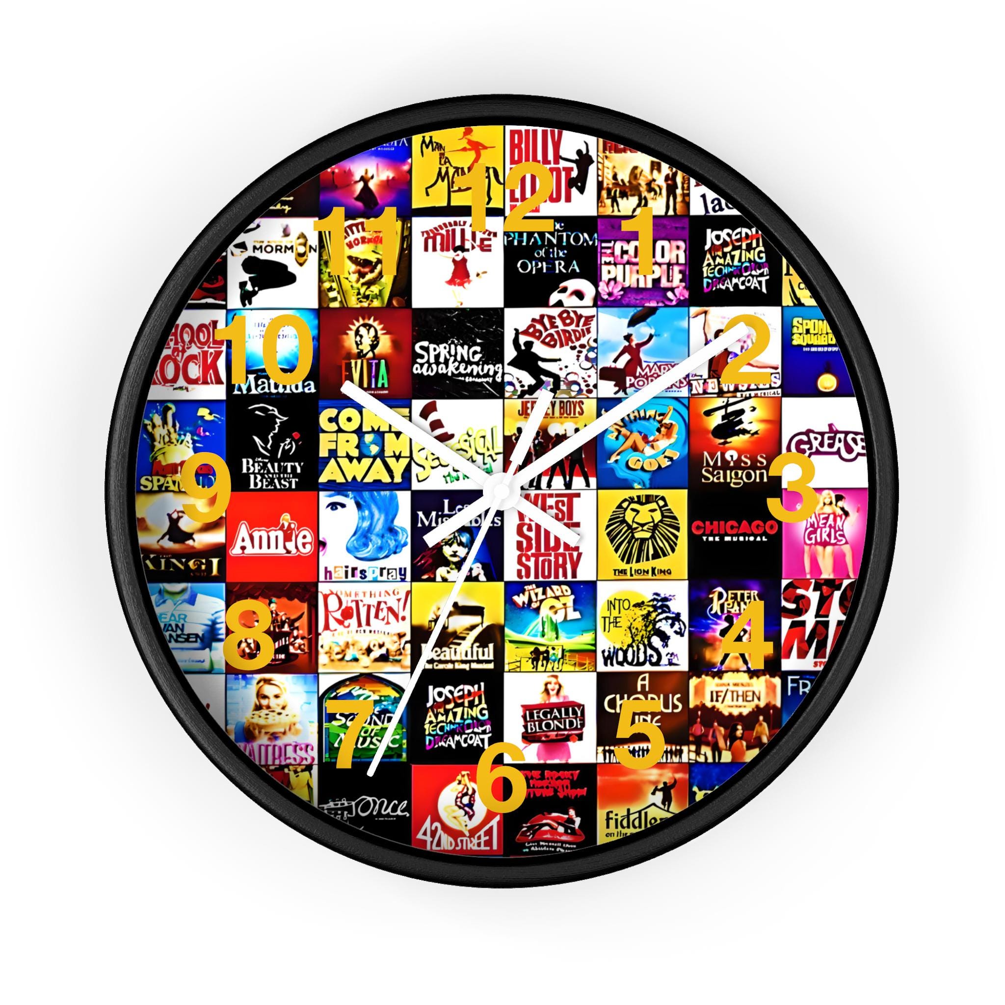 Broadway Musical Theater Wall Clock: Unique Home Decor - Etsy