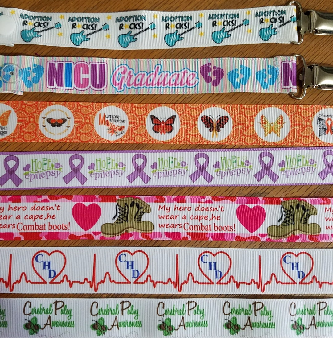 Pacifier/binky/chewy/paci Clips - Sports Teams, DS, Autism, Awareness ...