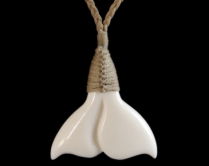 Whale Tail Pendant, Bone Whale Tail Twist, Maori Style Whale Tail ...