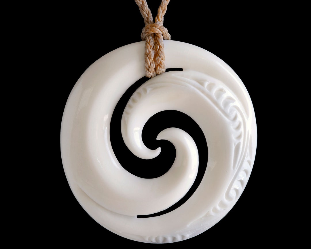 Māori Style Engraved Double Koru Pendant From New Zealand - Etsy