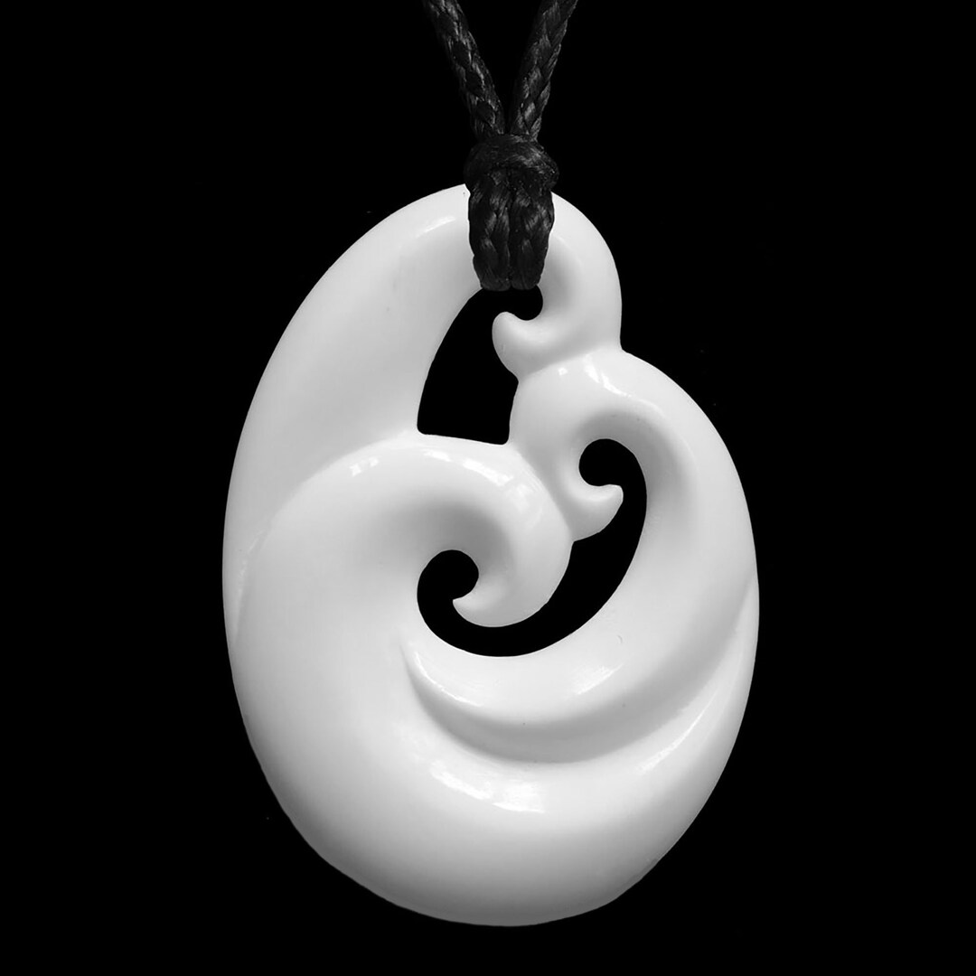 Hand Carved Bone Family Koru Necklace: New Zealand Maori Design - Etsy