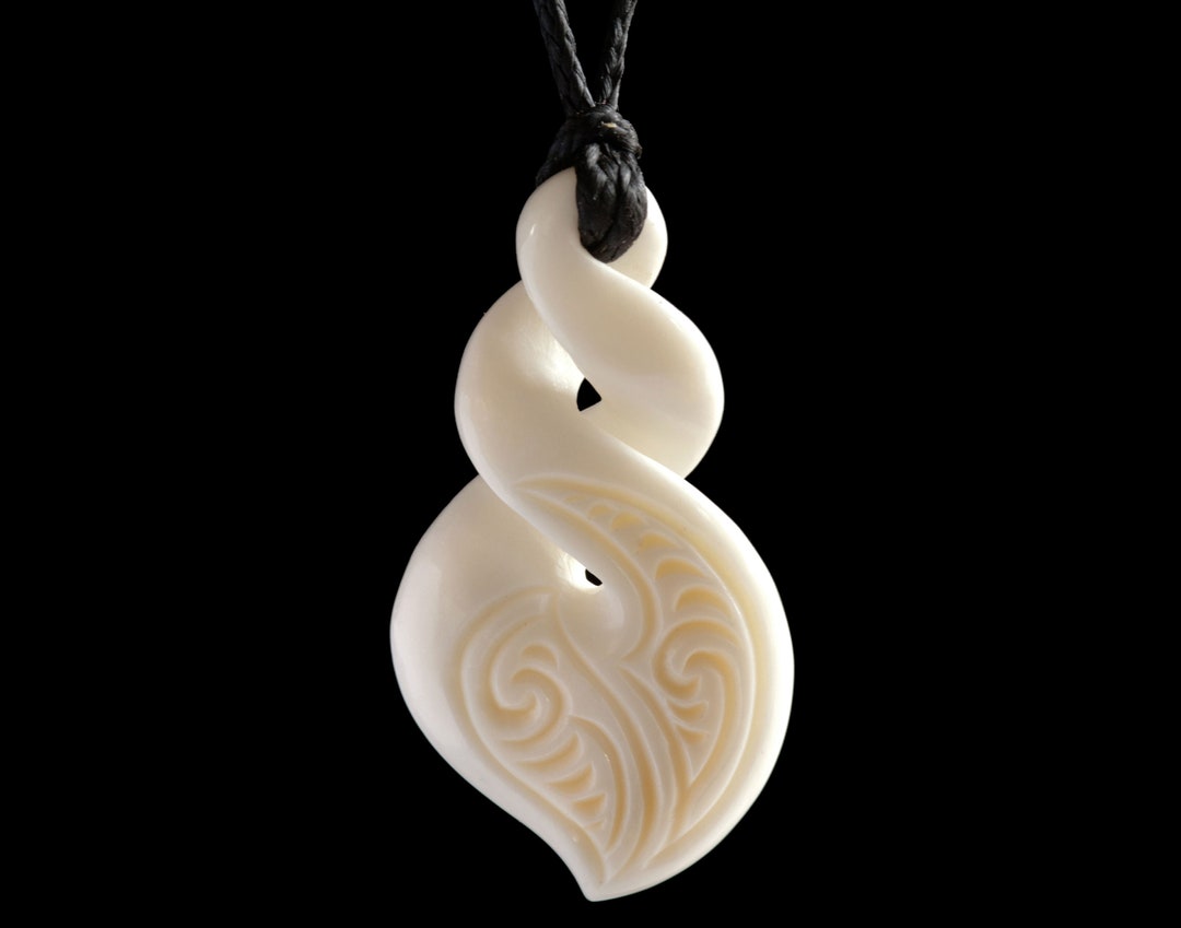 Engraved Maori Unity Twist Bone Carving Pendant From New Zealand - Etsy