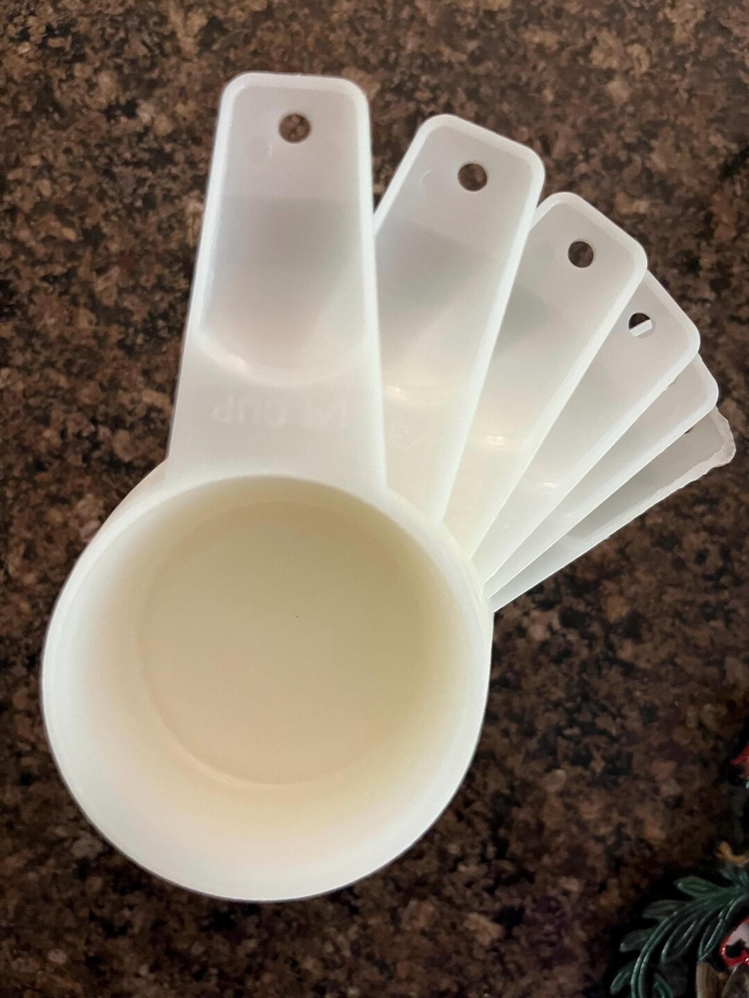 Vintage Clear White Measuring Cups, Tupperware 6 Piece Set - Etsy