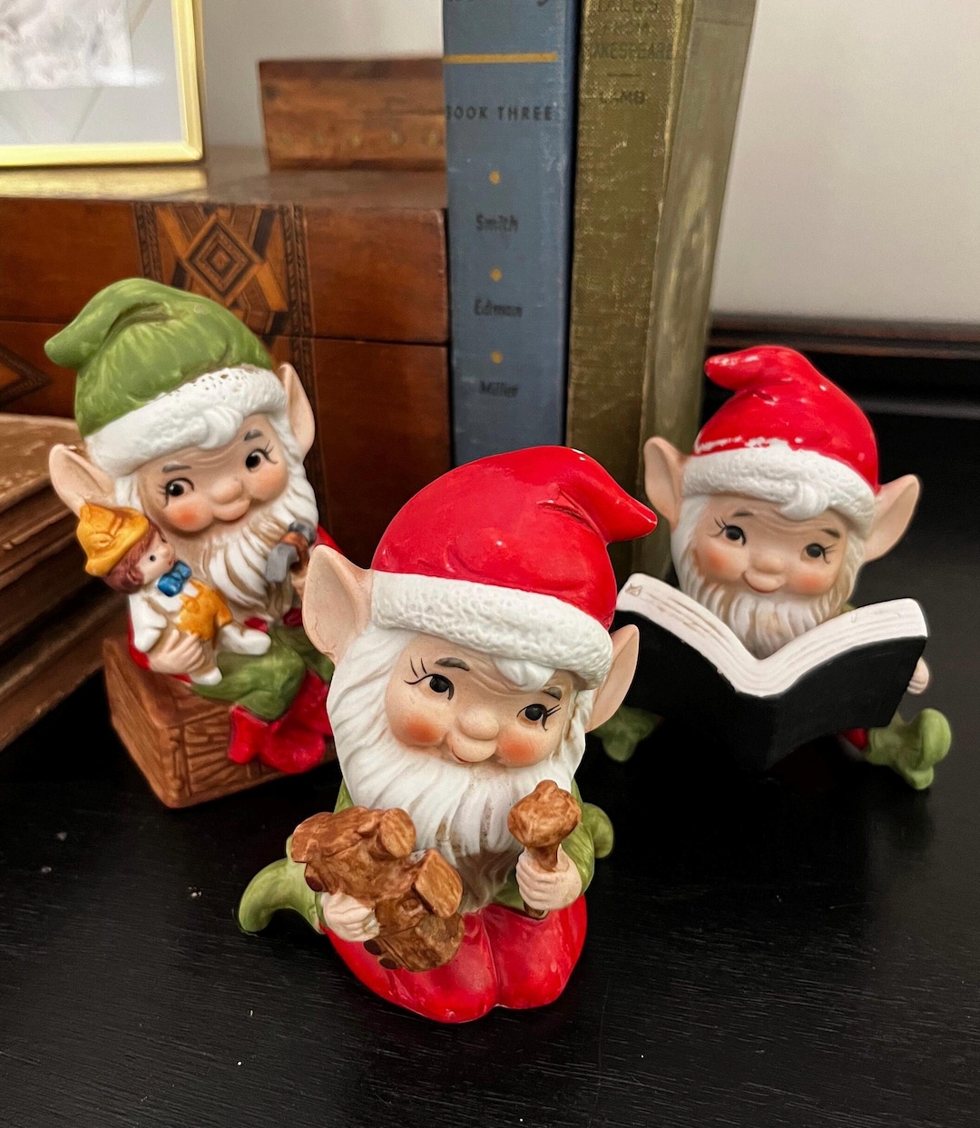 Homco Figurines Vintage Set of 3 Elves - Etsy