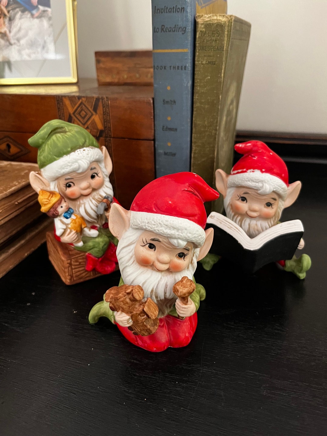 Homco Figurines Vintage Set of 3 Elves - Etsy